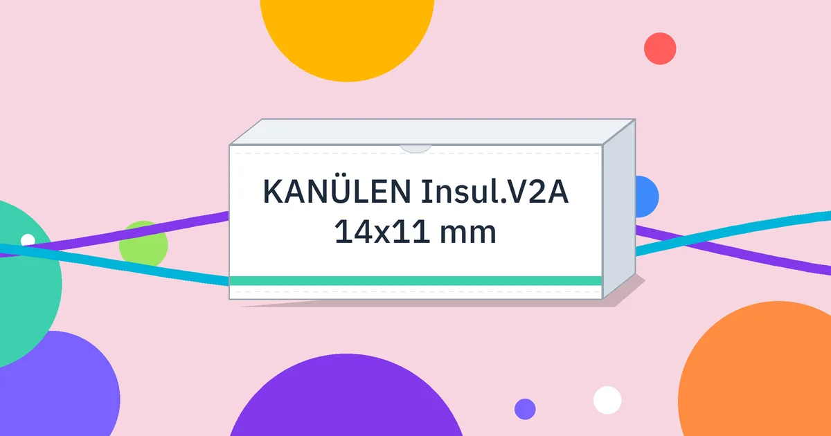 Symbolbild: Packung mit der Aufschrift KANÜLEN Insul.V2A 14x11 mm (PZN 01728695) – Verfügbarkeit und Bezug in Apotheken in Frankfurt am Main