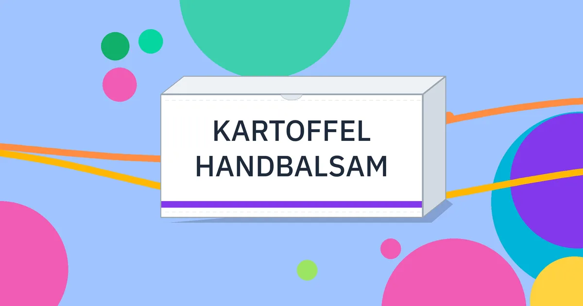 Symbolbild: Packung mit der Aufschrift KARTOFFEL HANDBALSAM (PZN 02396930) – Verfügbarkeit und Bezug in Apotheken in Frankfurt am Main