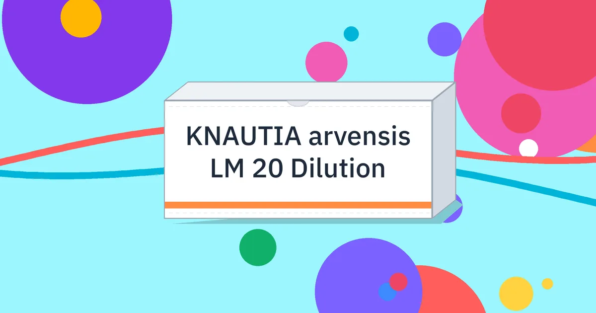 Symbolbild: Packung mit der Aufschrift KNAUTIA arvensis LM 20 Dilution (PZN 13519057) – Verfügbarkeit und Bezug in Apotheken in Frankfurt am Main
