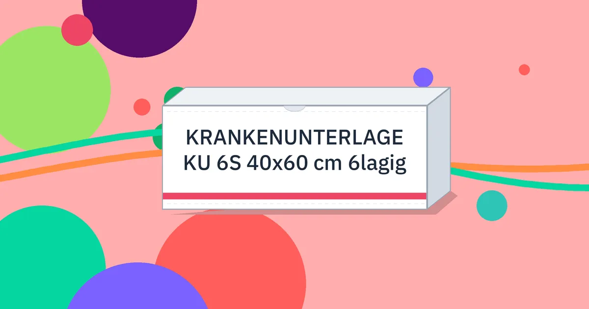 Symbolbild: Packung mit der Aufschrift KRANKENUNTERLAGE KU 6S 40x60 cm 6lagig (PZN 04238922) – Verfügbarkeit und Bezug in Apotheken in Frankfurt am Main