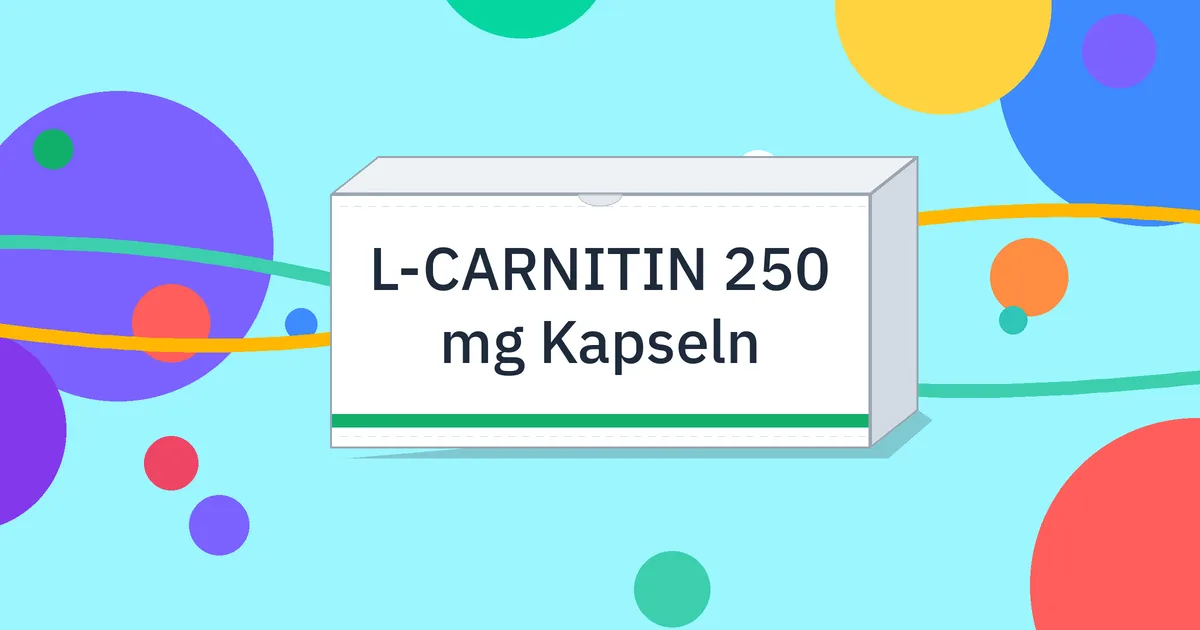 Symbolbild: Packung mit der Aufschrift L-CARNITIN 250 mg Kapseln (PZN 01290483) – Verfügbarkeit und Bezug in Apotheken in Frankfurt am Main