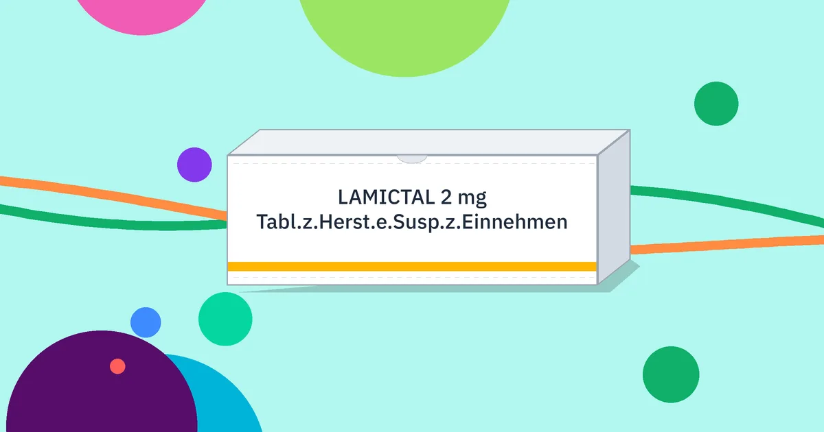 Symbolbild: Packung mit der Aufschrift LAMICTAL 2 mg Tabl.z.Herst.e.Susp.z.Einnehmen (PZN 02071783) – Verfügbarkeit und Bezug in Apotheken in Frankfurt am Main