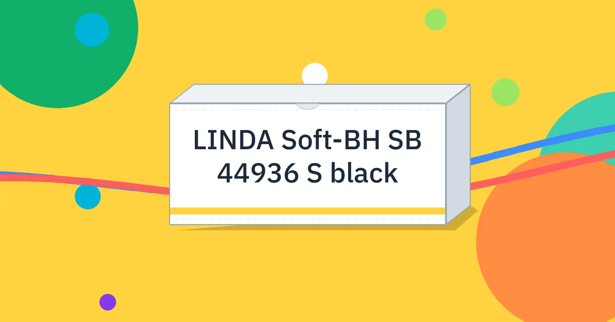 Symbolbild: Packung mit der Aufschrift LINDA Soft-BH SB 44936 S black (PZN 19182328) – Verfügbarkeit und Bezug in Apotheken in Frankfurt am Main