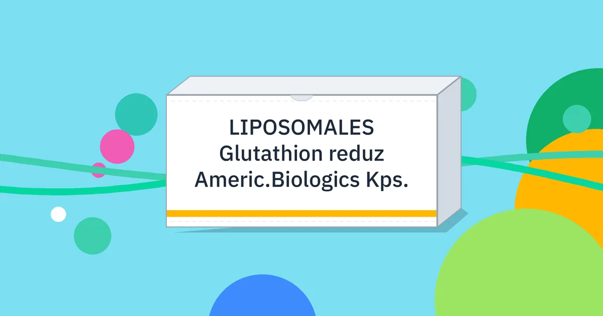 Symbolbild: Packung mit der Aufschrift LIPOSOMALES Glutathion reduz Americ.Biologics Kps. (PZN 16700627) – Verfügbarkeit und Bezug in Apotheken in Frankfurt am Main