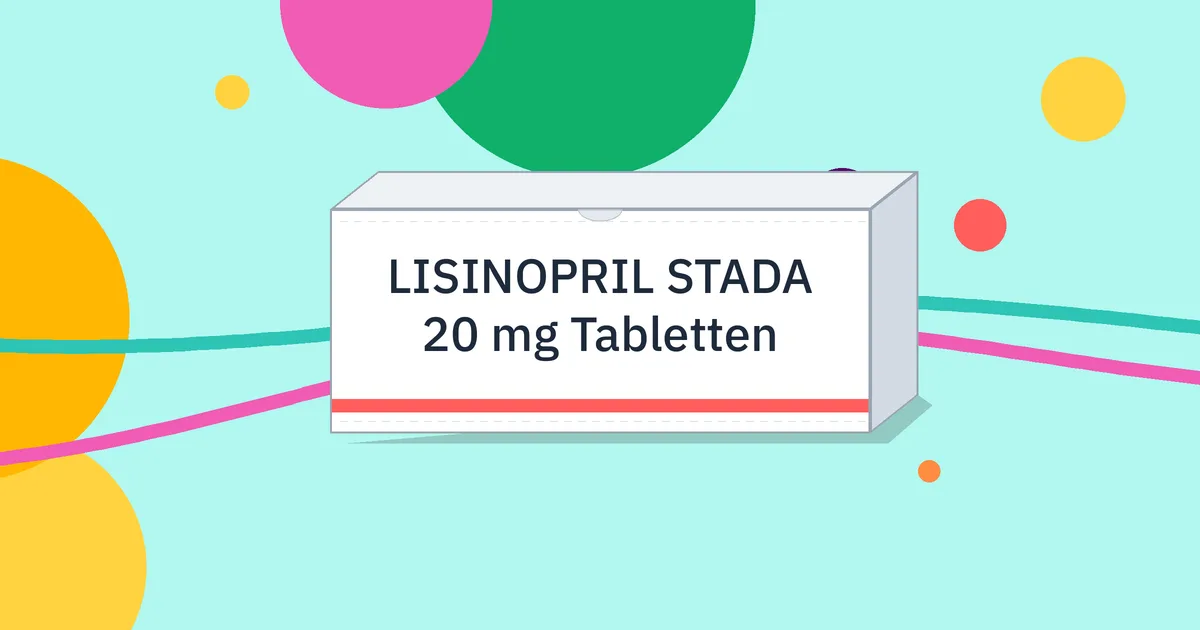 Symbolbild: Packung mit der Aufschrift LISINOPRIL STADA 20 mg Tabletten (PZN 00570476) – Verfügbarkeit und Bezug in Apotheken in Frankfurt am Main