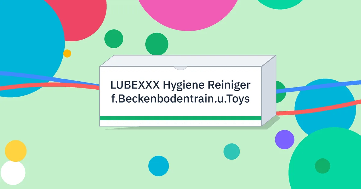 Symbolbild: Packung mit der Aufschrift LUBEXXX Hygiene Reiniger f.Beckenbodentrain.u.Toys (PZN 11678509) – Verfügbarkeit und Bezug in Apotheken in Frankfurt am Main