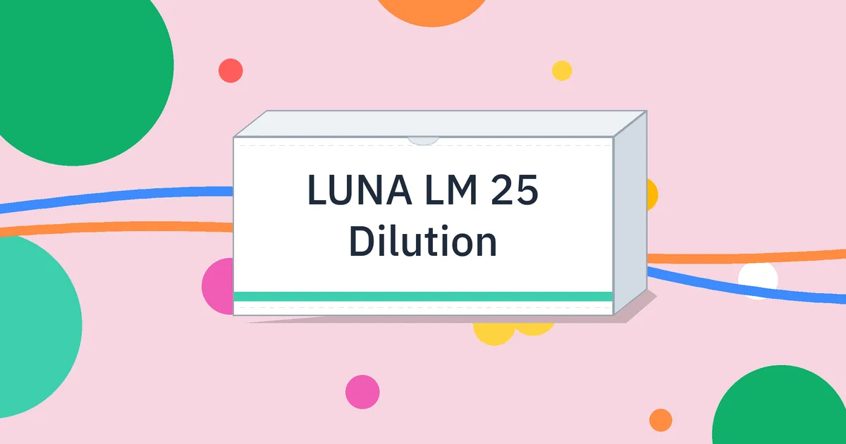 Symbolbild: Packung mit der Aufschrift LUNA LM 25 Dilution (PZN 12934038) – Verfügbarkeit und Bezug in Apotheken in Frankfurt am Main