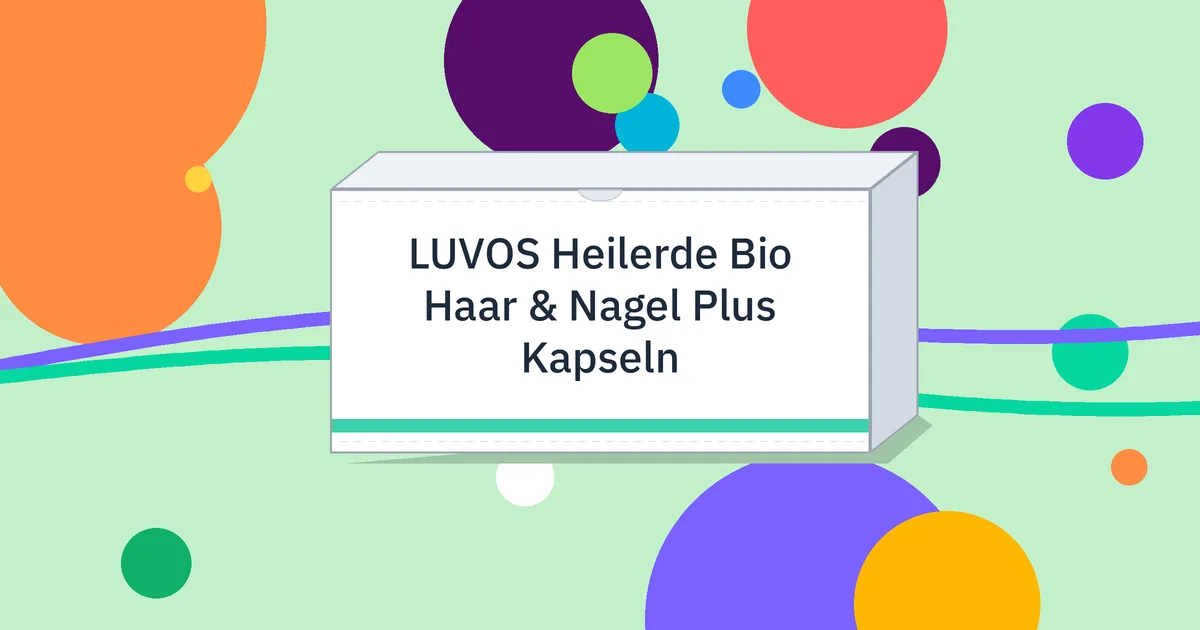 Symbolbild: Packung mit der Aufschrift LUVOS Heilerde Bio Haar & Nagel Plus Kapseln (PZN 13780809) – Verfügbarkeit und Bezug in Apotheken in Frankfurt am Main