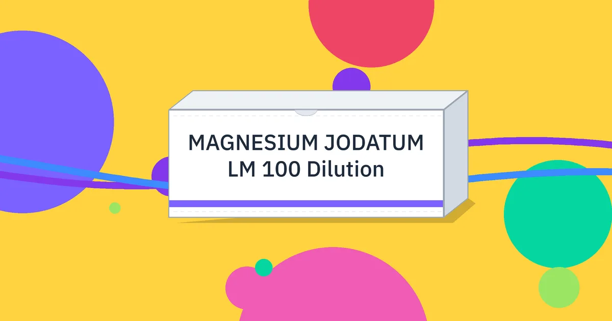 Symbolbild: Packung mit der Aufschrift MAGNESIUM JODATUM LM 100 Dilution (PZN 12938214) – Verfügbarkeit und Bezug in Apotheken in Frankfurt am Main