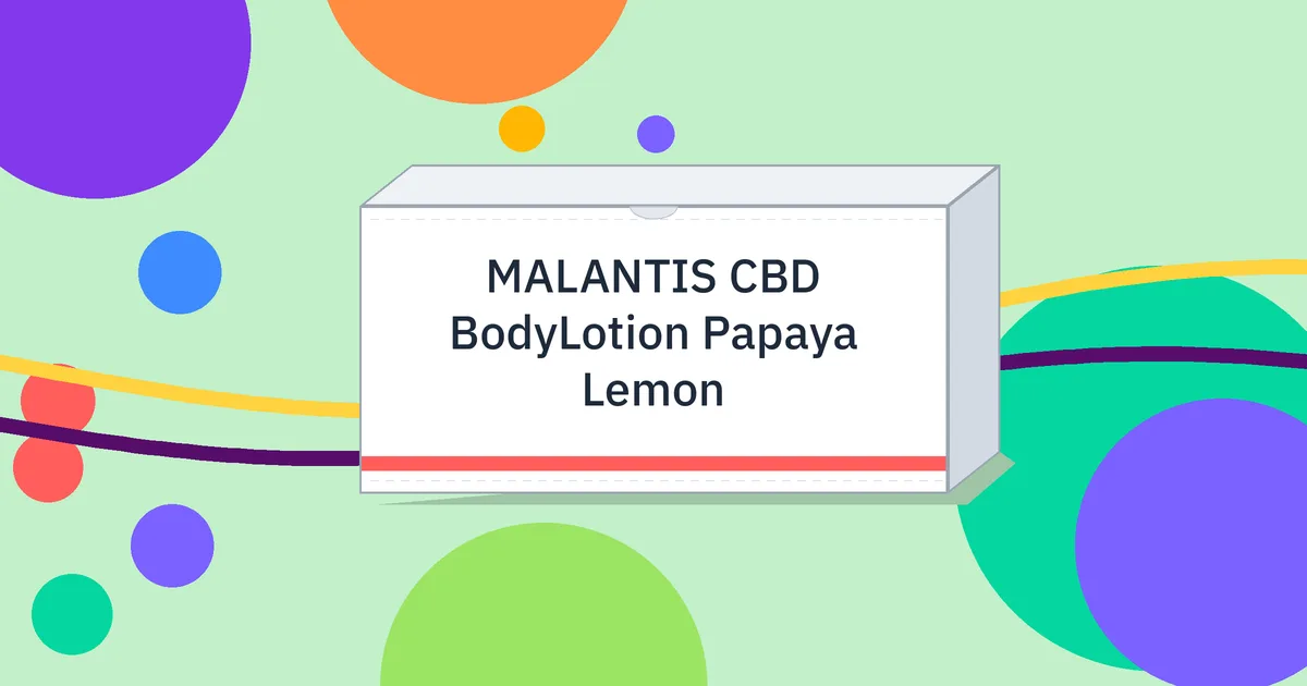 Symbolbild: Packung mit der Aufschrift MALANTIS CBD BodyLotion Papaya Lemon (PZN 18221517) – Verfügbarkeit und Bezug in Apotheken in Frankfurt am Main
