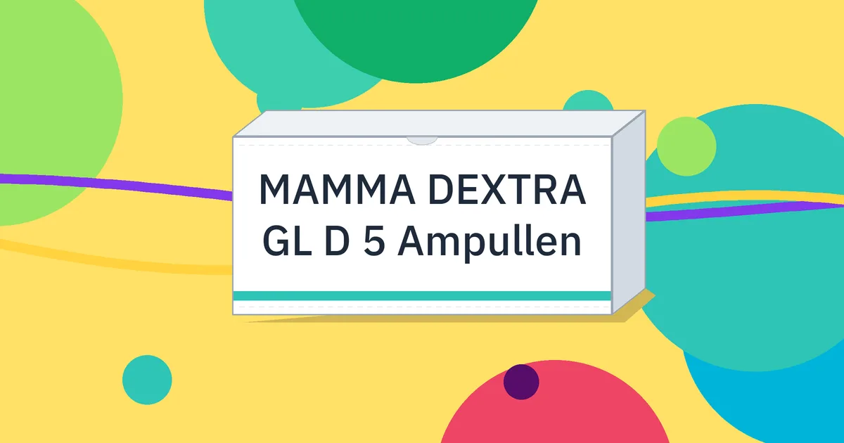 Symbolbild: Packung mit der Aufschrift MAMMA DEXTRA GL D 5 Ampullen (PZN 02883156) – Verfügbarkeit und Bezug in Apotheken in Frankfurt am Main