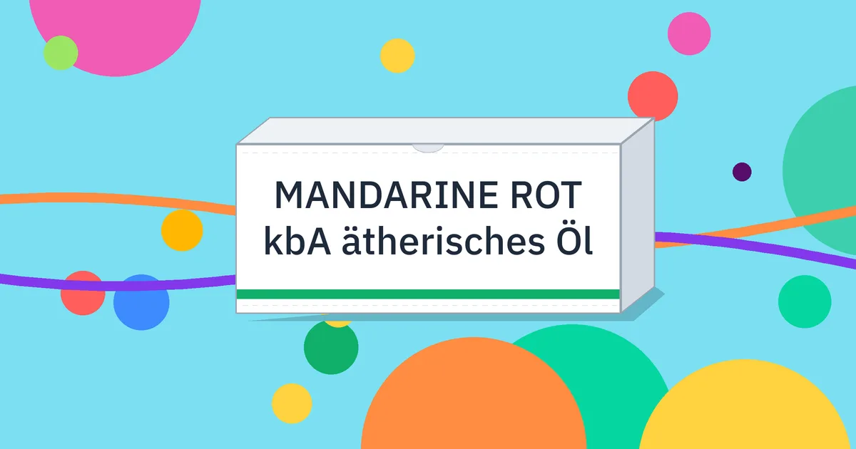 Symbolbild: Packung mit der Aufschrift MANDARINE ROT kbA ätherisches Öl (PZN 00720852) – Verfügbarkeit und Bezug in Apotheken in Frankfurt am Main