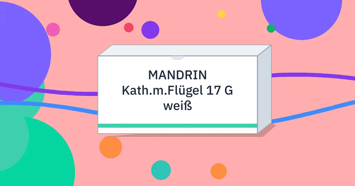 Symbolbild: Packung mit der Aufschrift MANDRIN Kath.m.Flügel 17 G weiß (PZN 01178208) – Verfügbarkeit und Bezug in Apotheken in Frankfurt am Main
