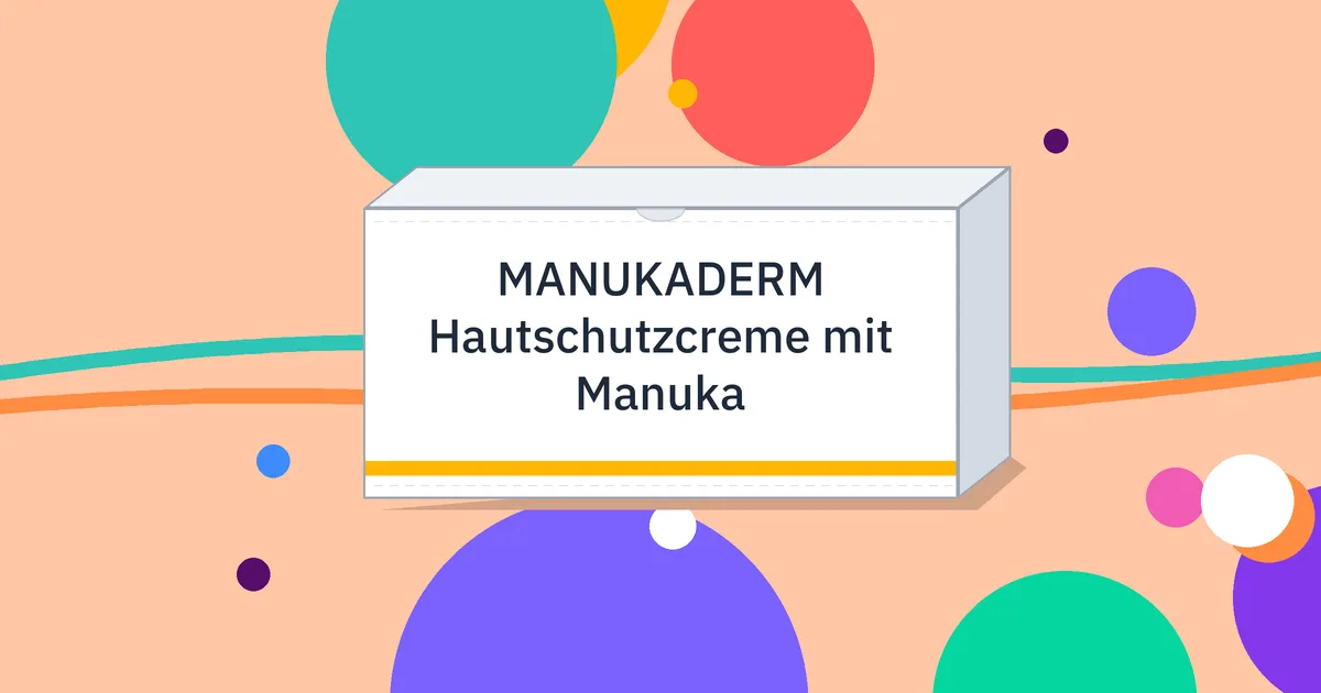 Symbolbild: Packung mit der Aufschrift MANUKADERM Hautschutzcreme mit Manuka (PZN 20935394) – Verfügbarkeit und Bezug in Apotheken in Frankfurt am Main