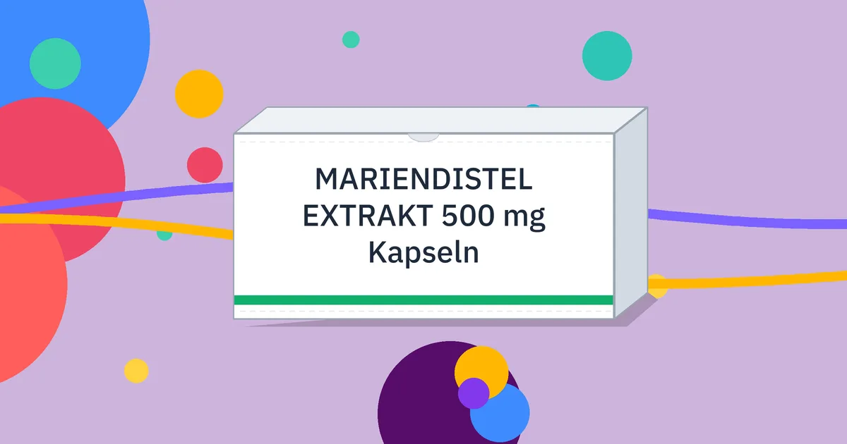 Symbolbild: Packung mit der Aufschrift MARIENDISTEL EXTRAKT 500 mg Kapseln (PZN 15737568) – Verfügbarkeit und Bezug in Apotheken in Frankfurt am Main