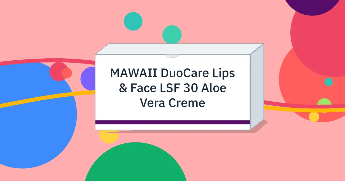 Symbolbild: Packung mit der Aufschrift MAWAII DuoCare Lips & Face LSF 30 Aloe Vera Creme (PZN 14317901) – Verfügbarkeit und Bezug in Apotheken in Frankfurt am Main