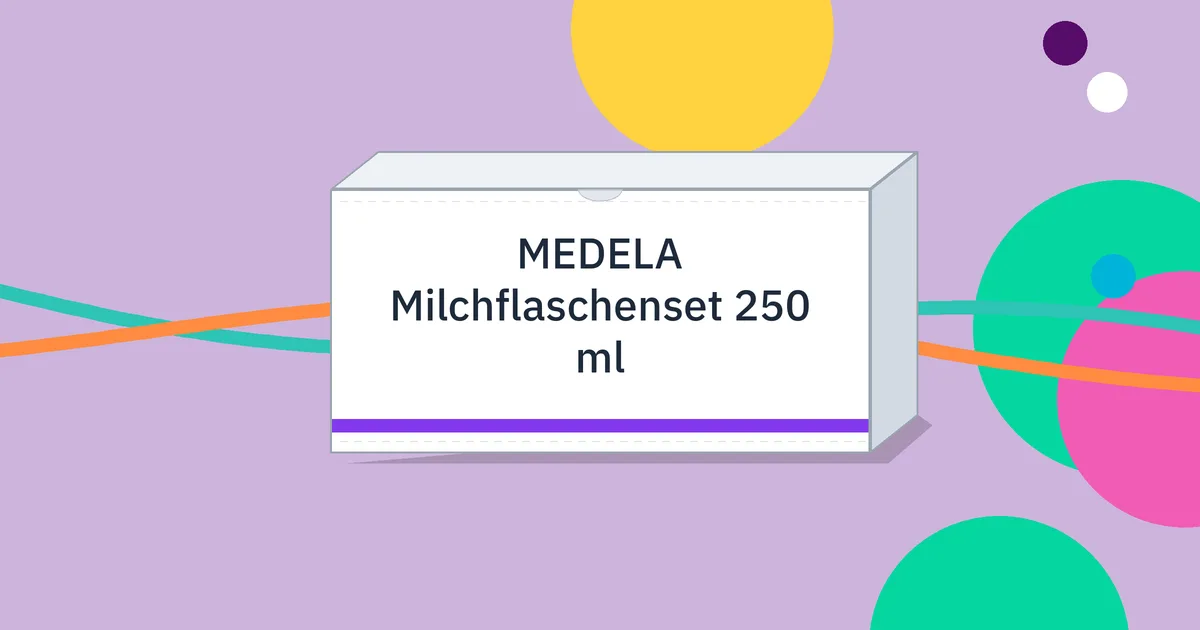 Symbolbild: Packung mit der Aufschrift MEDELA Milchflaschenset 250 ml (PZN 00121689) – Verfügbarkeit und Bezug in Apotheken in Frankfurt am Main
