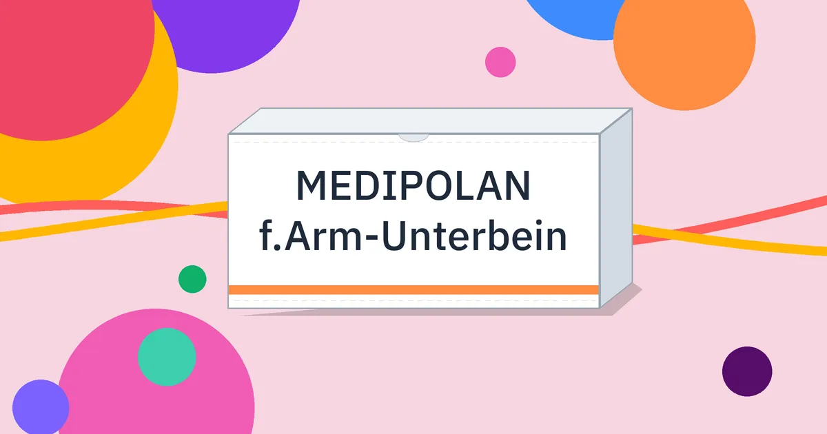 Symbolbild: Packung mit der Aufschrift MEDIPOLAN f.Arm-Unterbein (PZN 03013397) – Verfügbarkeit und Bezug in Apotheken in Frankfurt am Main