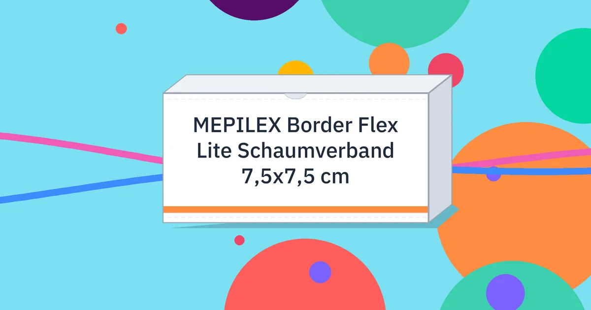 Symbolbild: Packung mit der Aufschrift MEPILEX Border Flex Lite Schaumverband 7,5x7,5 cm (PZN 19702176) – Verfügbarkeit und Bezug in Apotheken in Frankfurt am Main