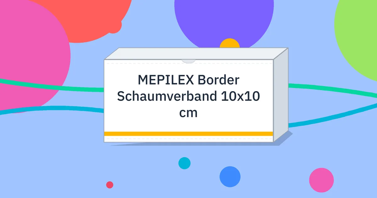 Symbolbild: Packung mit der Aufschrift MEPILEX Border Schaumverband 10x10 cm (PZN 10264154) – Verfügbarkeit und Bezug in Apotheken in Frankfurt am Main