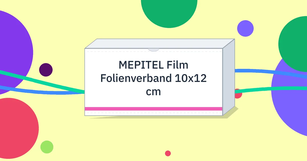Symbolbild: Packung mit der Aufschrift MEPITEL Film Folienverband 10x12 cm (PZN 11003065) – Verfügbarkeit und Bezug in Apotheken in Frankfurt am Main