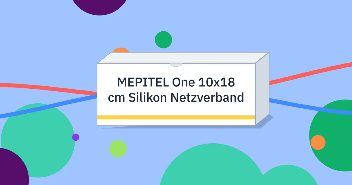 Symbolbild: Packung mit der Aufschrift MEPITEL One 10x18 cm Silikon Netzverband (PZN 12555915) – Verfügbarkeit und Bezug in Apotheken in Frankfurt am Main