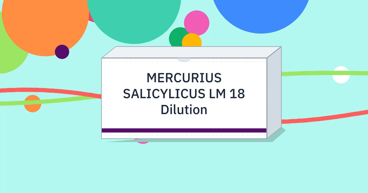 Symbolbild: Packung mit der Aufschrift MERCURIUS SALICYLICUS LM 18 Dilution (PZN 12953685) – Verfügbarkeit und Bezug in Apotheken in Frankfurt am Main