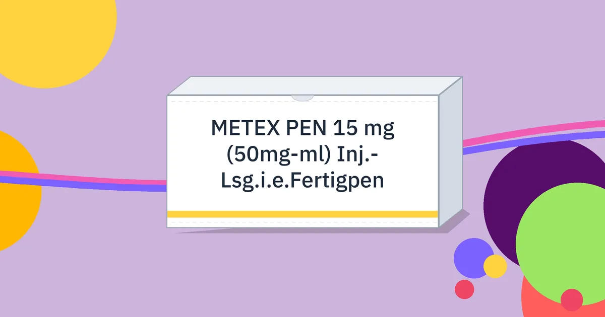Symbolbild: Packung mit der Aufschrift METEX PEN 15 mg (50mg-ml) Inj.-Lsg.i.e.Fertigpen (PZN 18169857) – Verfügbarkeit und Bezug in Apotheken in Frankfurt am Main