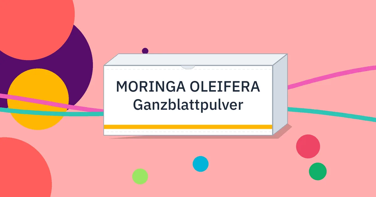 Symbolbild: Packung mit der Aufschrift MORINGA OLEIFERA Ganzblattpulver (PZN 10009315) – Verfügbarkeit und Bezug in Apotheken in Frankfurt am Main