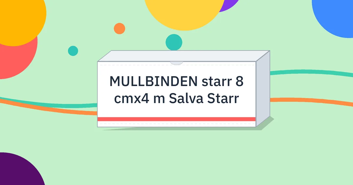 Symbolbild: Packung mit der Aufschrift MULLBINDEN starr 8 cmx4 m Salva Starr (PZN 10350907) – Verfügbarkeit und Bezug in Apotheken in Frankfurt am Main