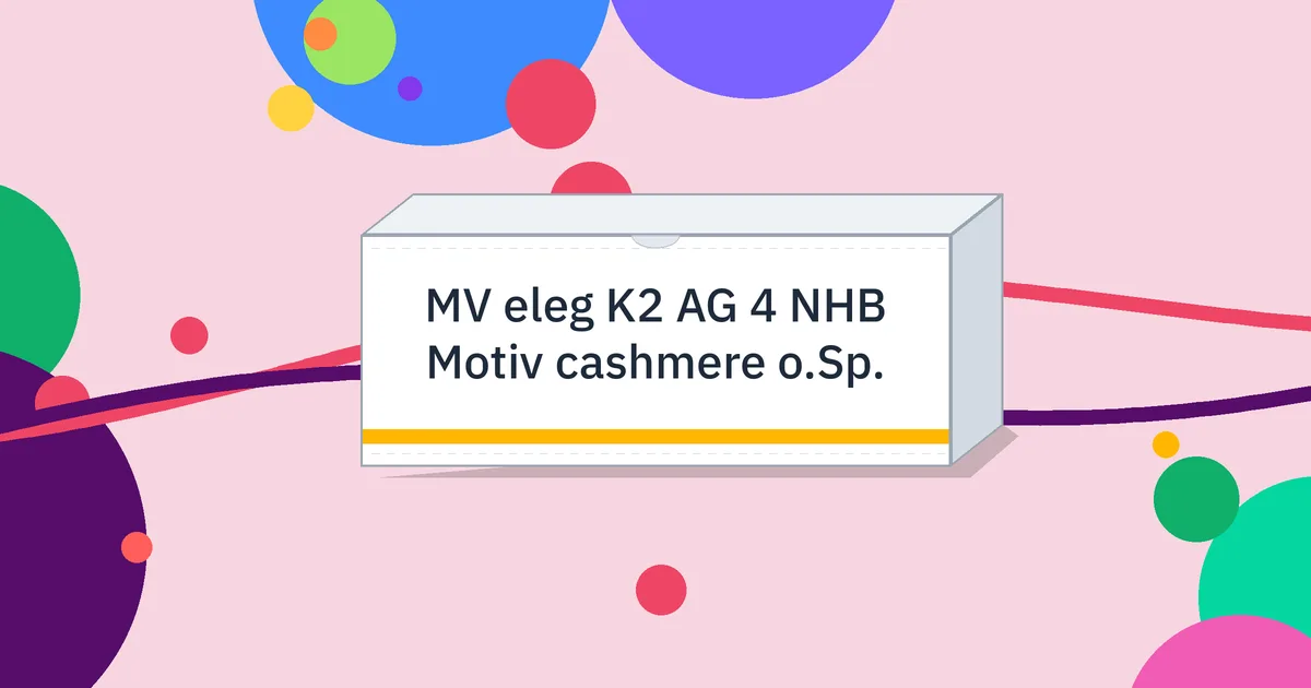 Symbolbild: Packung mit der Aufschrift MV eleg K2 AG 4 NHB Motiv cashmere o.Sp. (PZN 15721573) – Verfügbarkeit und Bezug in Apotheken in Frankfurt am Main