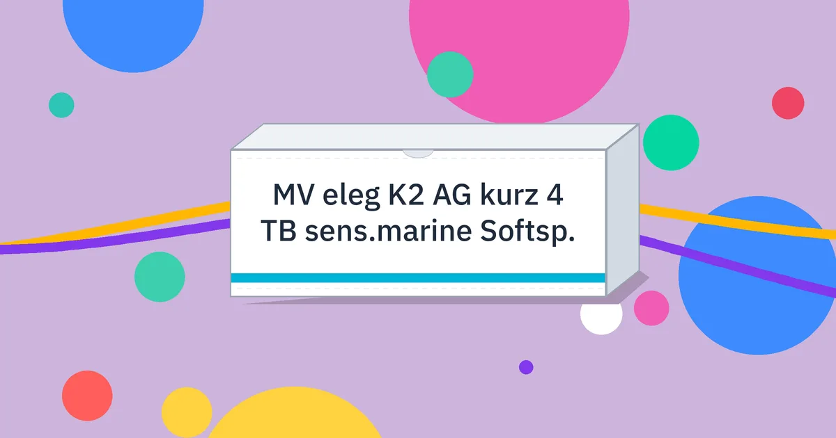Symbolbild: Packung mit der Aufschrift MV eleg K2 AG kurz 4 TB sens.marine Softsp. (PZN 14606723) – Verfügbarkeit und Bezug in Apotheken in Frankfurt am Main