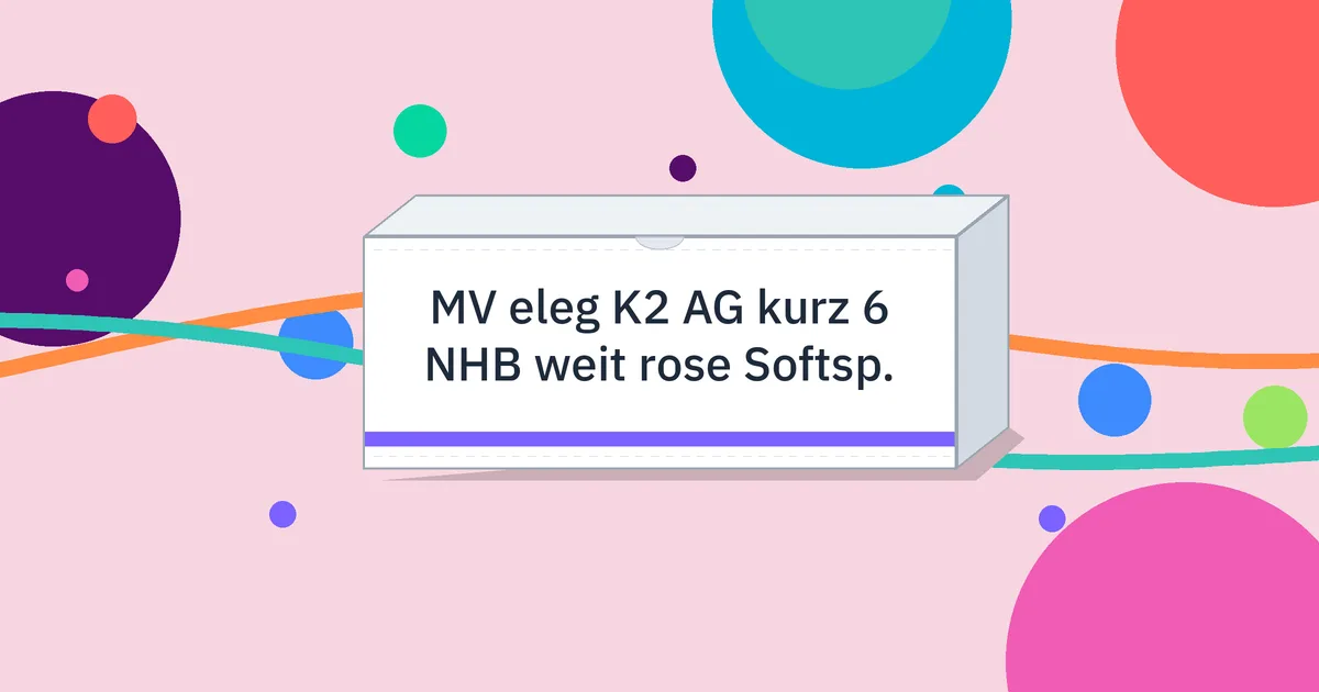 Symbolbild: Packung mit der Aufschrift MV eleg K2 AG kurz 6 NHB weit rose Softsp. (PZN 15714544) – Verfügbarkeit und Bezug in Apotheken in Frankfurt am Main