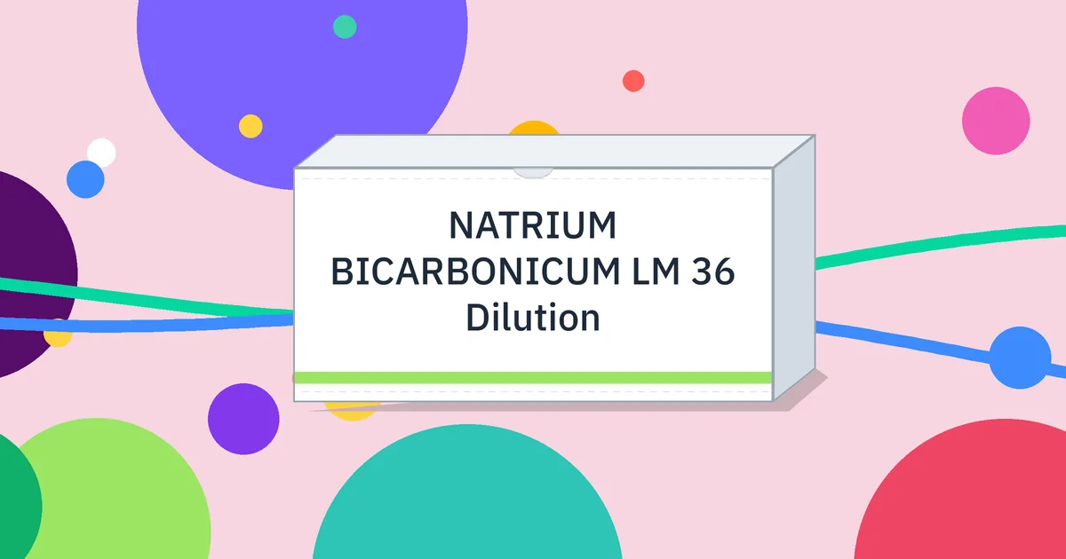 Symbolbild: Packung mit der Aufschrift NATRIUM BICARBONICUM LM 36 Dilution (PZN 12960509) – Verfügbarkeit und Bezug in Apotheken in Frankfurt am Main