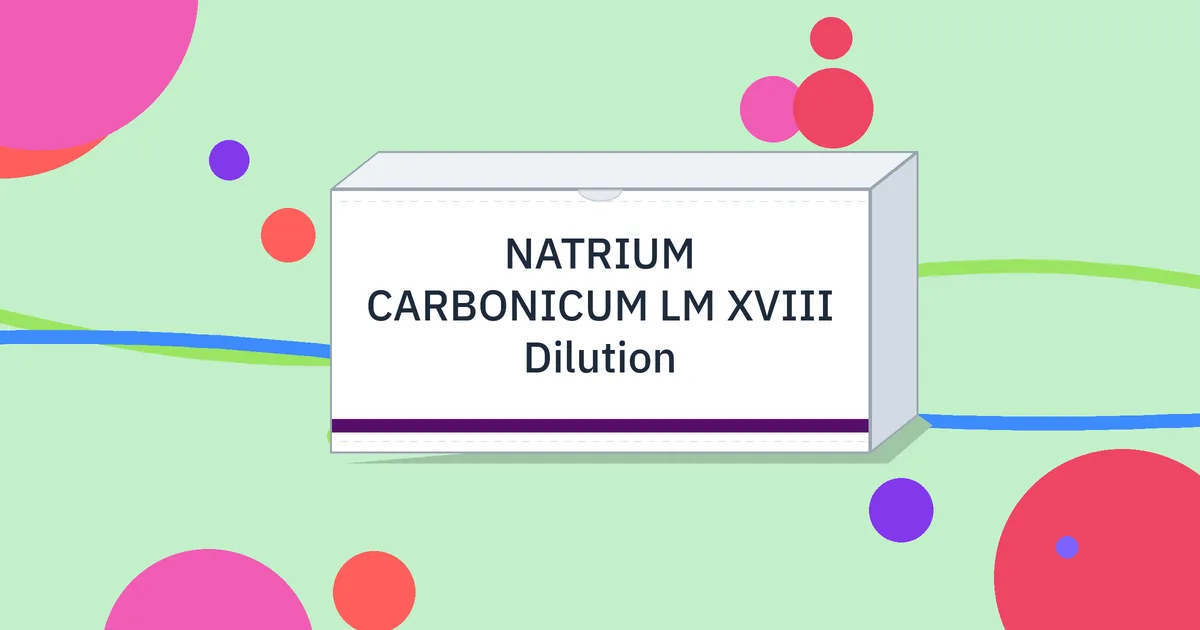Symbolbild: Packung mit der Aufschrift NATRIUM CARBONICUM LM XVIII Dilution (PZN 02668848) – Verfügbarkeit und Bezug in Apotheken in Frankfurt am Main