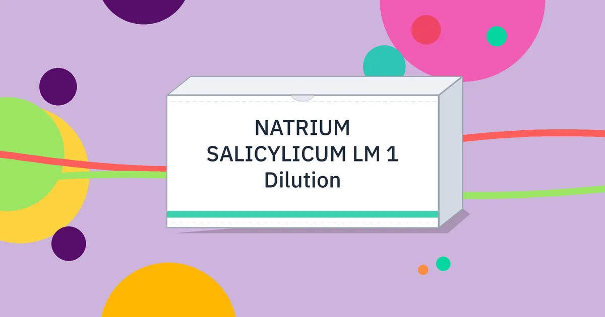 Symbolbild: Packung mit der Aufschrift NATRIUM SALICYLICUM LM 1 Dilution (PZN 09650834) – Verfügbarkeit und Bezug in Apotheken in Frankfurt am Main