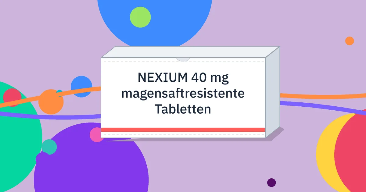 Symbolbild: Packung mit der Aufschrift NEXIUM 40 mg magensaftresistente Tabletten (PZN 14360883) – Verfügbarkeit und Bezug in Apotheken in Frankfurt am Main