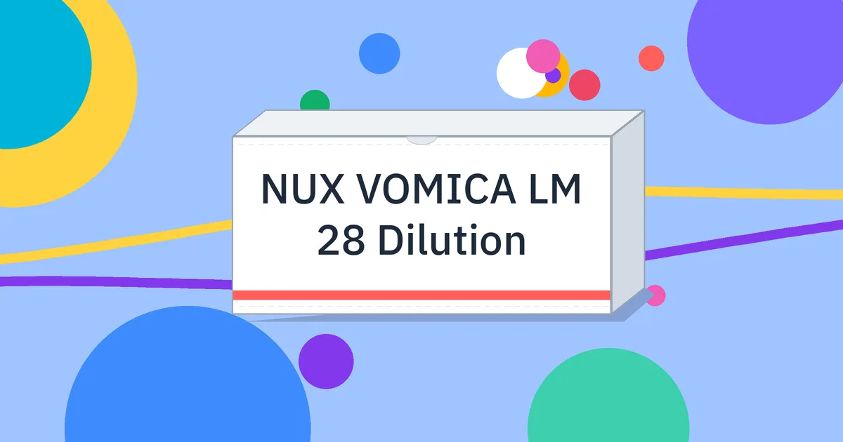 Symbolbild: Packung mit der Aufschrift NUX VOMICA LM 28 Dilution (PZN 12970554) – Verfügbarkeit und Bezug in Apotheken in Frankfurt am Main