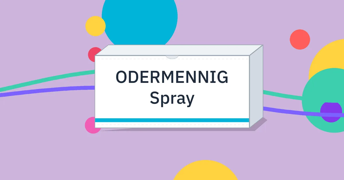 Symbolbild: Packung mit der Aufschrift ODERMENNIG Spray (PZN 11713312) – Verfügbarkeit und Bezug in Apotheken in Frankfurt am Main