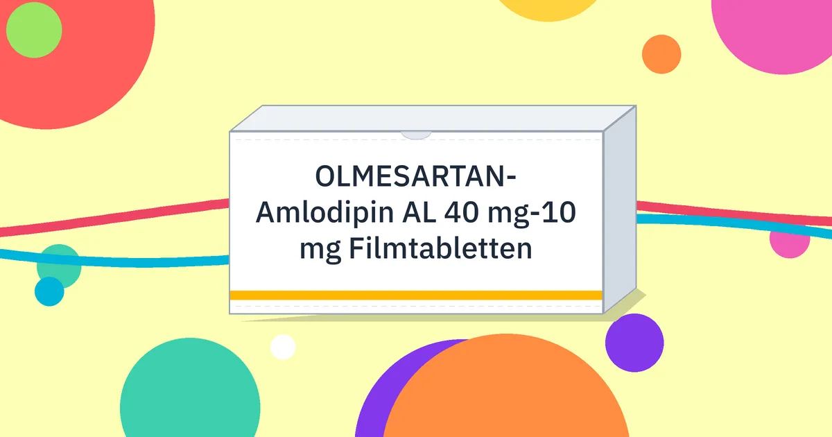 Symbolbild: Packung mit der Aufschrift OLMESARTAN-Amlodipin AL 40 mg-10 mg Filmtabletten (PZN 13878394) – Verfügbarkeit und Bezug in Apotheken in Frankfurt am Main