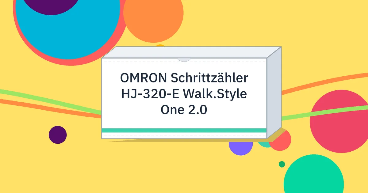 Symbolbild: Packung mit der Aufschrift OMRON Schrittzähler HJ-320-E Walk.Style One 2.0 (PZN 09534186) – Verfügbarkeit und Bezug in Apotheken in Frankfurt am Main