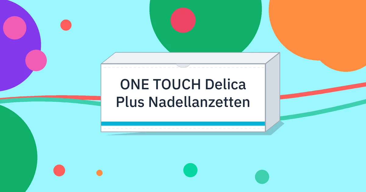 Symbolbild: Packung mit der Aufschrift ONE TOUCH Delica Plus Nadellanzetten (PZN 20808193) – Verfügbarkeit und Bezug in Apotheken in Frankfurt am Main