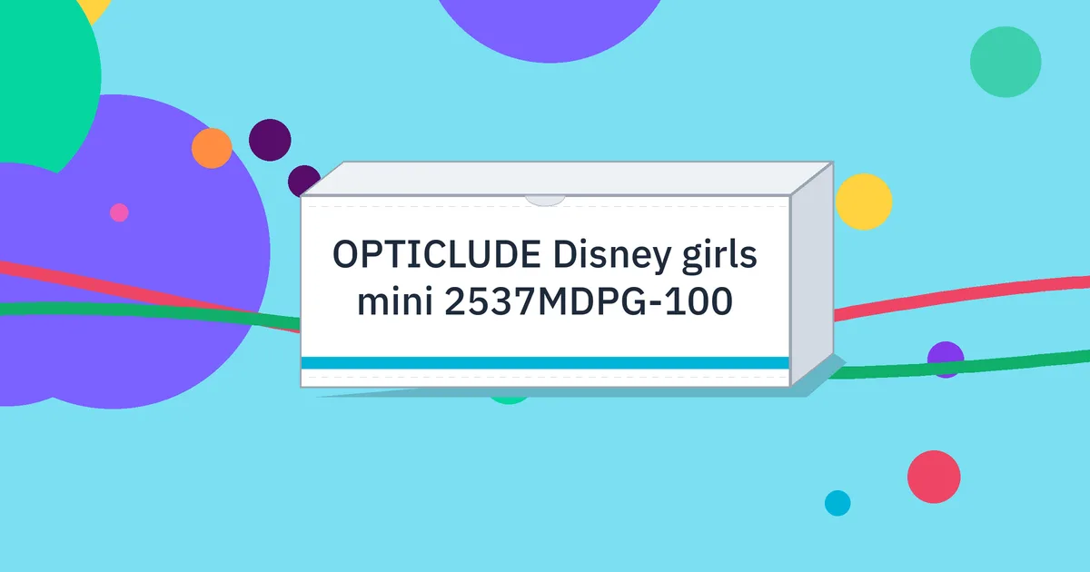 Symbolbild: Packung mit der Aufschrift OPTICLUDE Disney girls mini 2537MDPG-100 (PZN 07588315) – Verfügbarkeit und Bezug in Apotheken in Frankfurt am Main