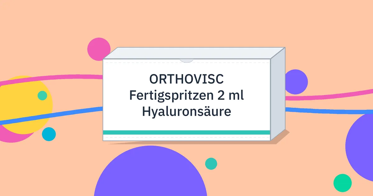 Symbolbild: Packung mit der Aufschrift ORTHOVISC Fertigspritzen 2 ml Hyaluronsäure (PZN 09274839) – Verfügbarkeit und Bezug in Apotheken in Frankfurt am Main
