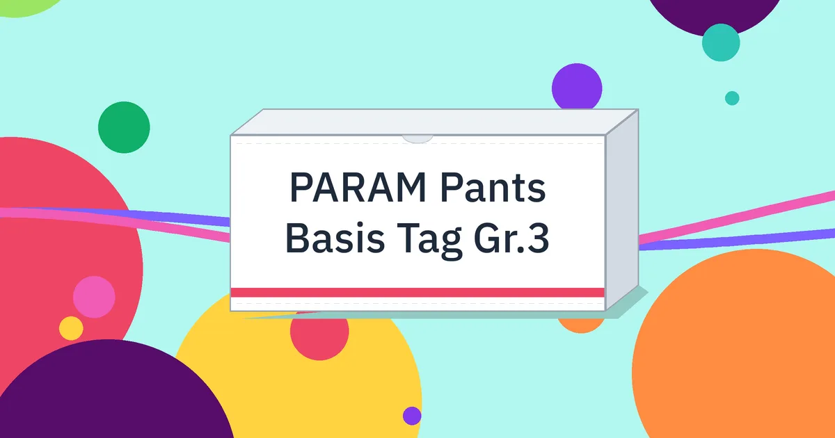 Symbolbild: Packung mit der Aufschrift PARAM Pants Basis Tag Gr.3 (PZN 06558341) – Verfügbarkeit und Bezug in Apotheken in Frankfurt am Main