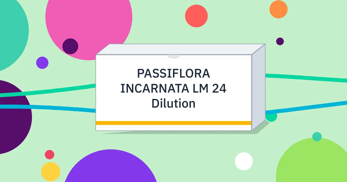 Symbolbild: Packung mit der Aufschrift PASSIFLORA INCARNATA LM 24 Dilution (PZN 12976924) – Verfügbarkeit und Bezug in Apotheken in Frankfurt am Main