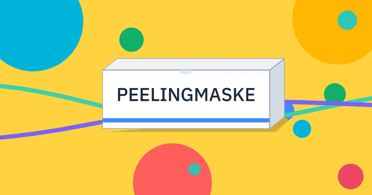 Symbolbild: Packung mit der Aufschrift PEELINGMASKE (PZN 19943856) – Verfügbarkeit und Bezug in Apotheken in Frankfurt am Main