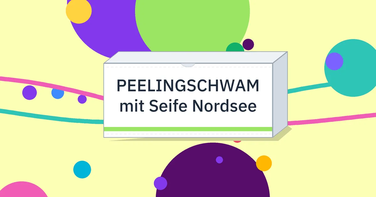 Symbolbild: Packung mit der Aufschrift PEELINGSCHWAM mit Seife Nordsee (PZN 16334950) – Verfügbarkeit und Bezug in Apotheken in Frankfurt am Main