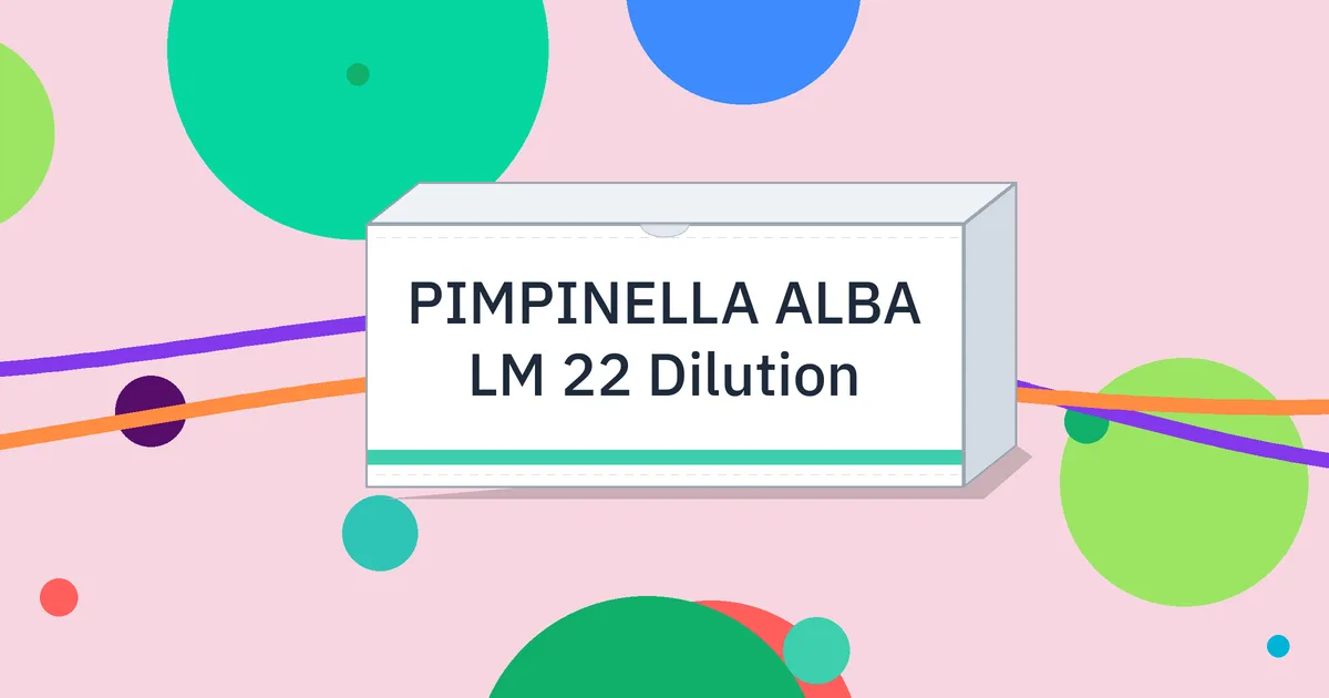Symbolbild: Packung mit der Aufschrift PIMPINELLA ALBA LM 22 Dilution (PZN 13644006) – Verfügbarkeit und Bezug in Apotheken in Frankfurt am Main
