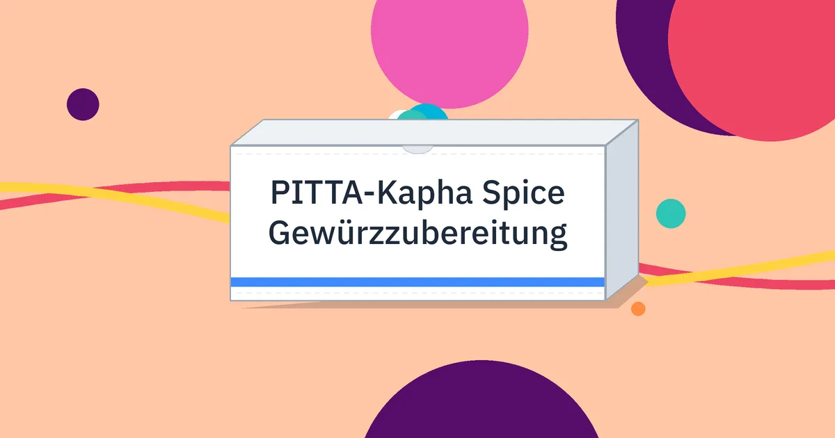 Symbolbild: Packung mit der Aufschrift PITTA-Kapha Spice Gewürzzubereitung (PZN 17992158) – Verfügbarkeit und Bezug in Apotheken in Frankfurt am Main